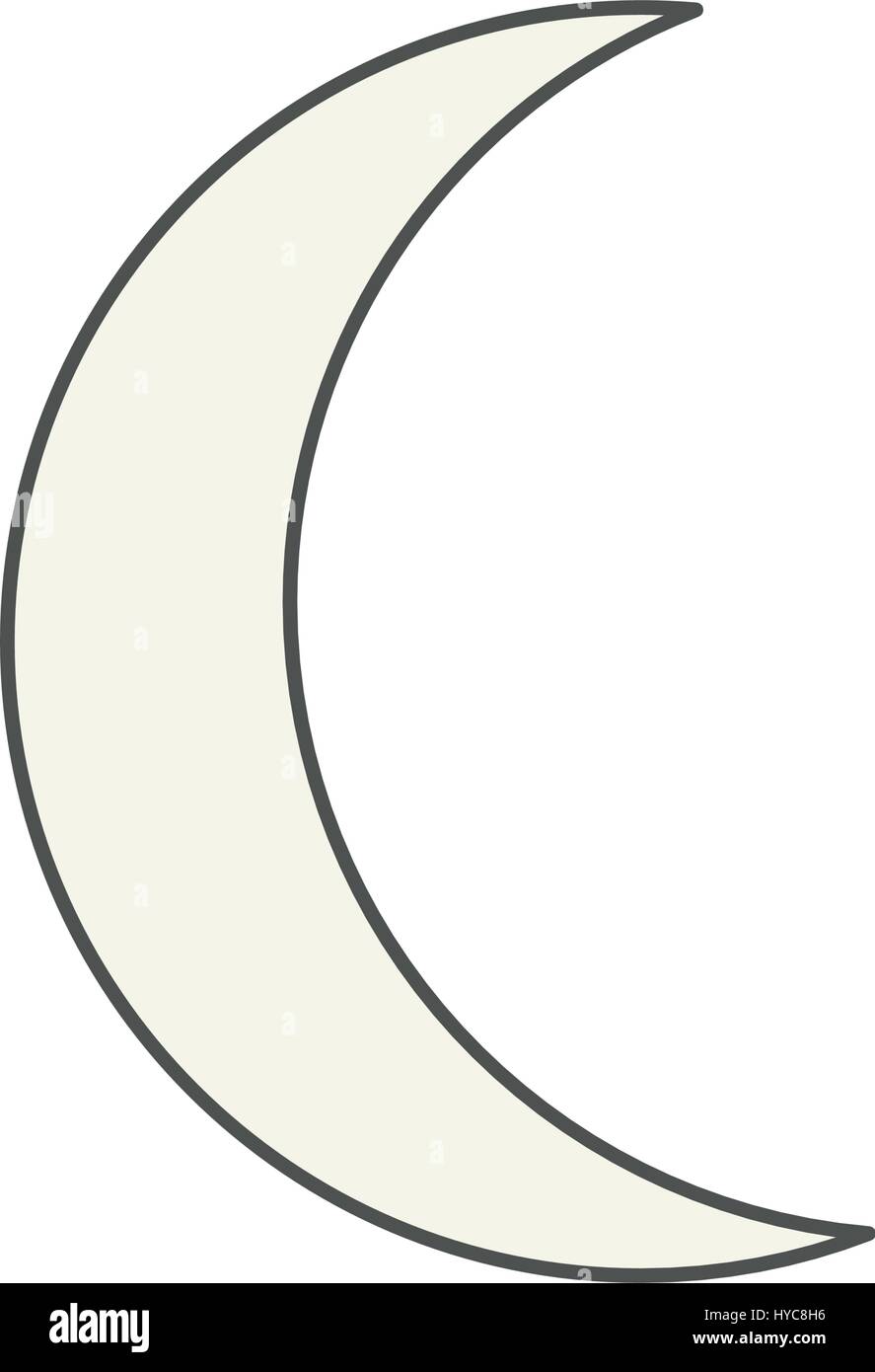 Moon icon illustrated on a white background in vector Stock Vector ...