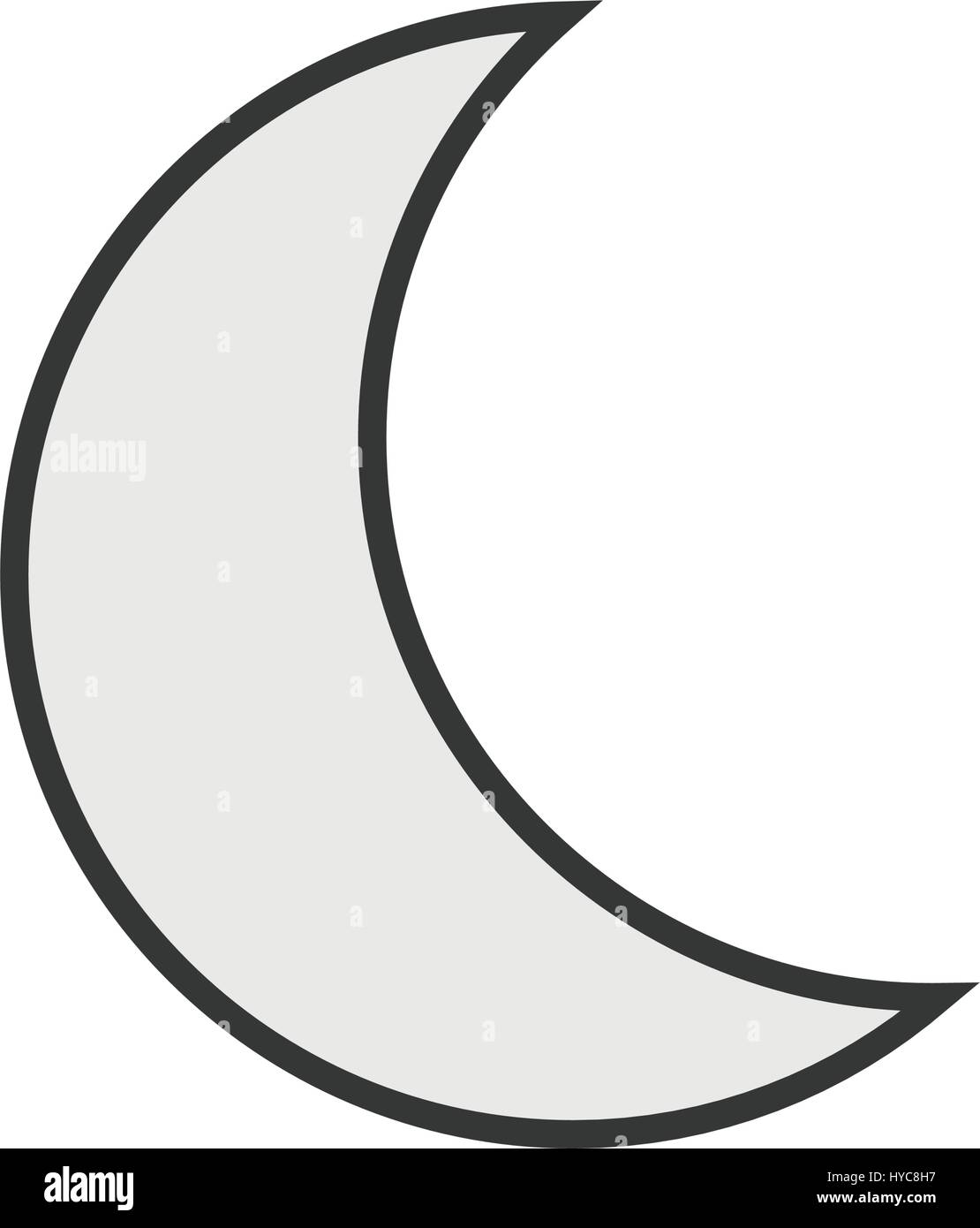 Moon icon illustrated on a white background in vector Stock Vector ...