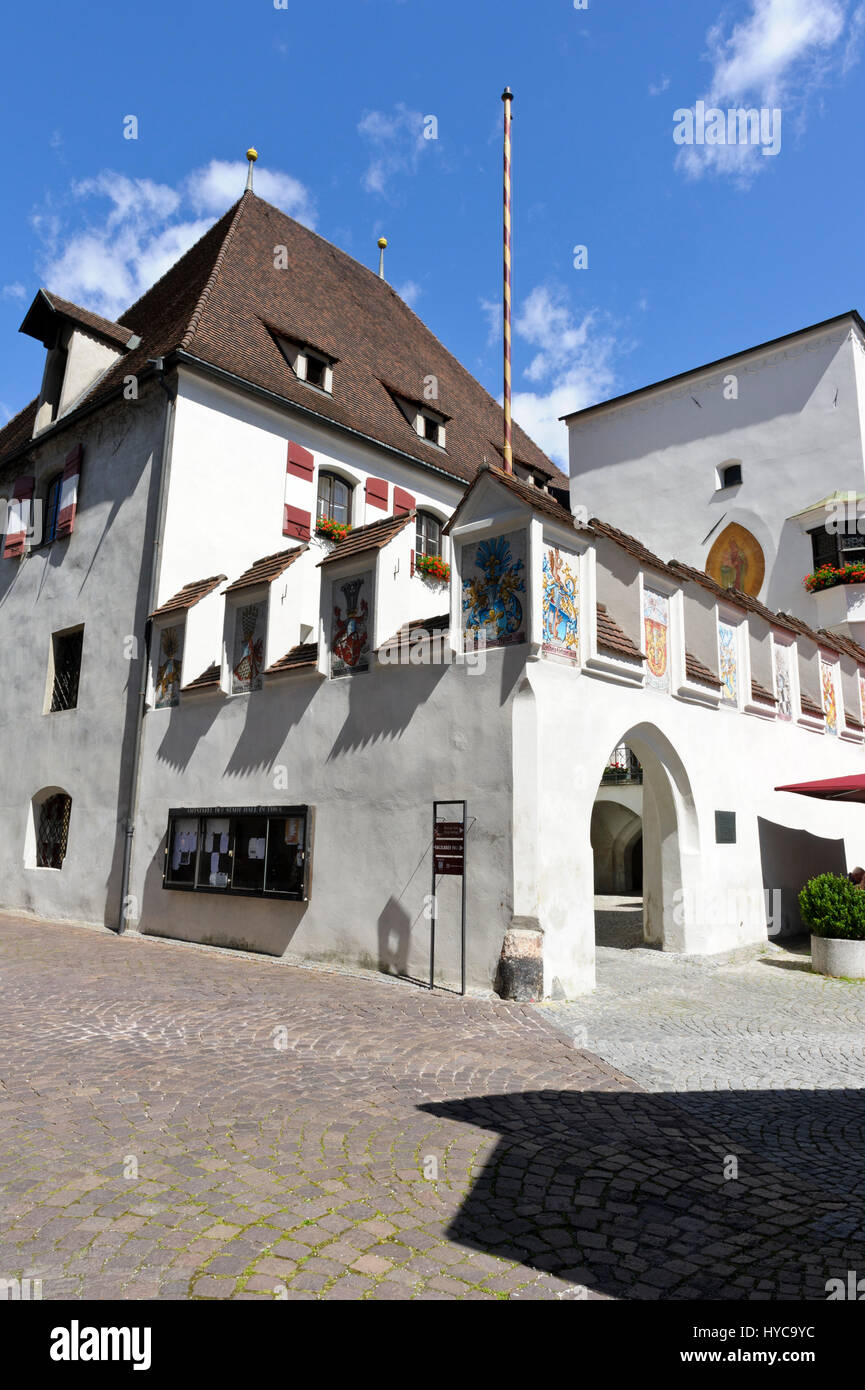 Traditional buildings in the Medieval Town of Hall, Tirol, Austria ...
