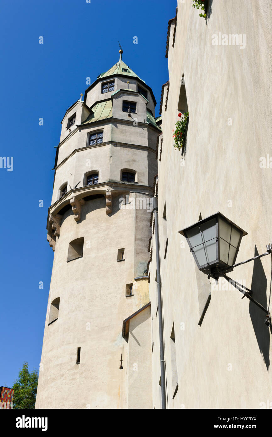 The historic Mint Tower, Burg Hasegg Castle, Town of Hall, Tirol ...