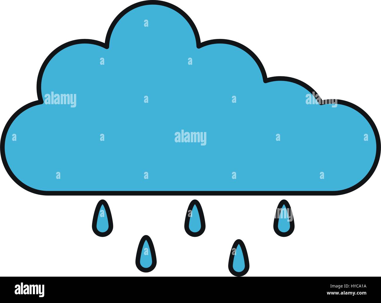 rain cloud icon illustrated on a white background in vector Stock ...