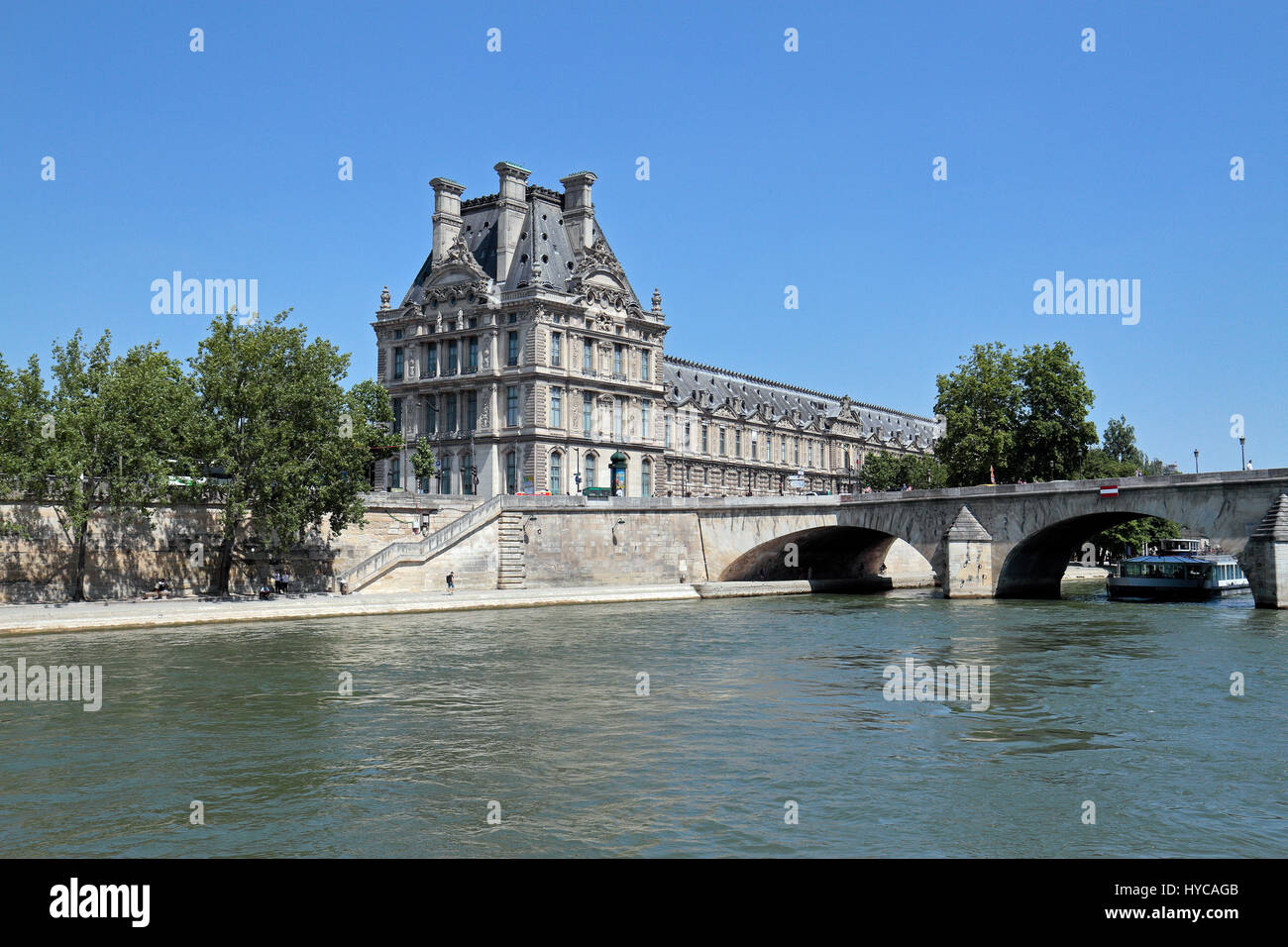 The Louvre viewed from the River Seine in Paris, France Stock Photo - Alamy
