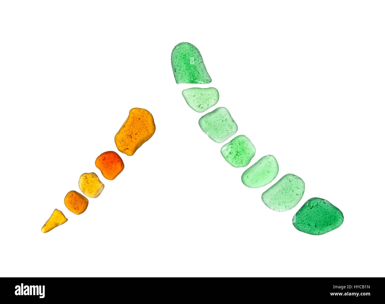 Chinese character ba - eight, sea glass mosaic on white Stock Photo - Alamy
