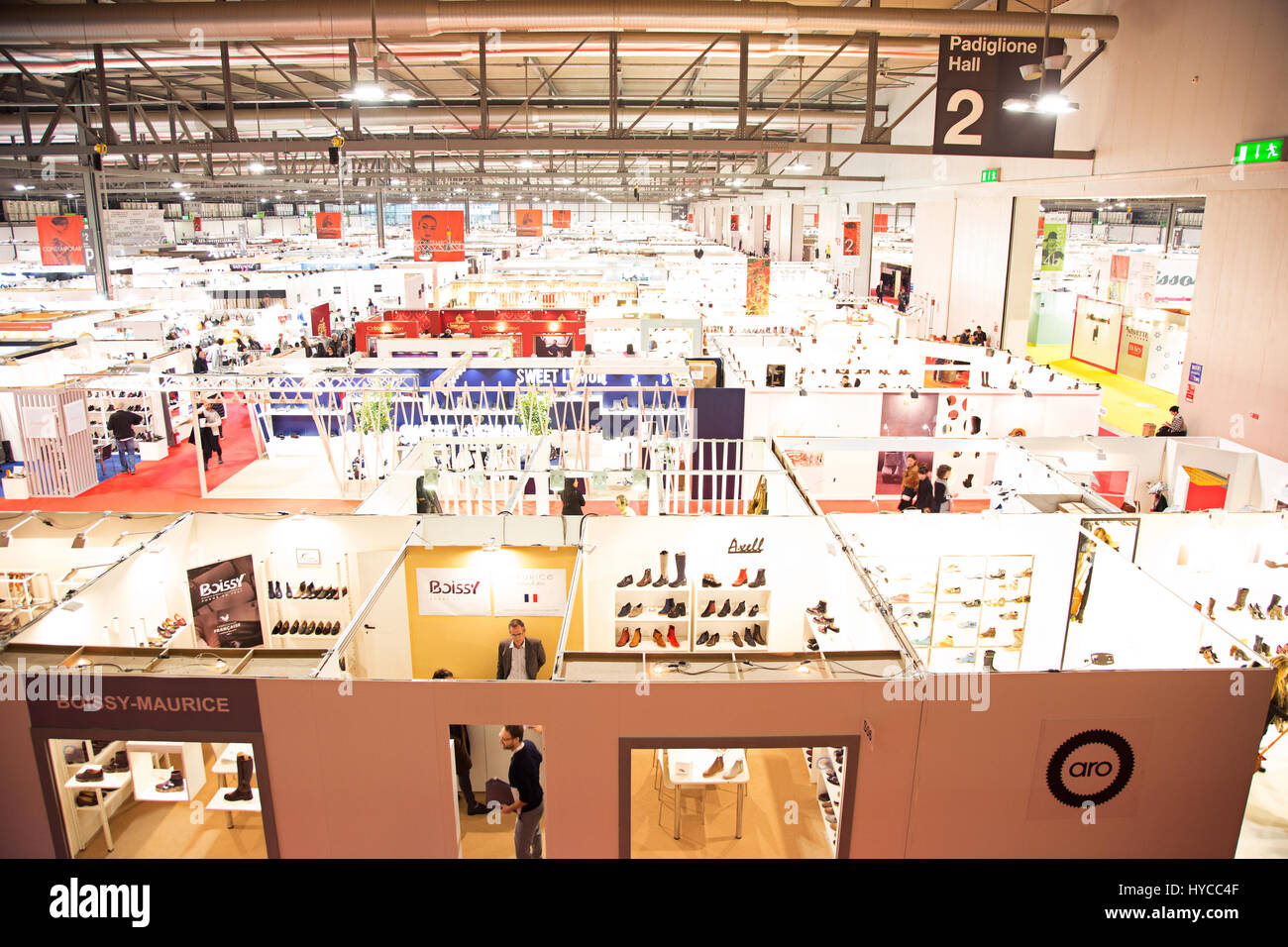 Milano the Micam footwear fair: collection of luxury branded shoes and ...