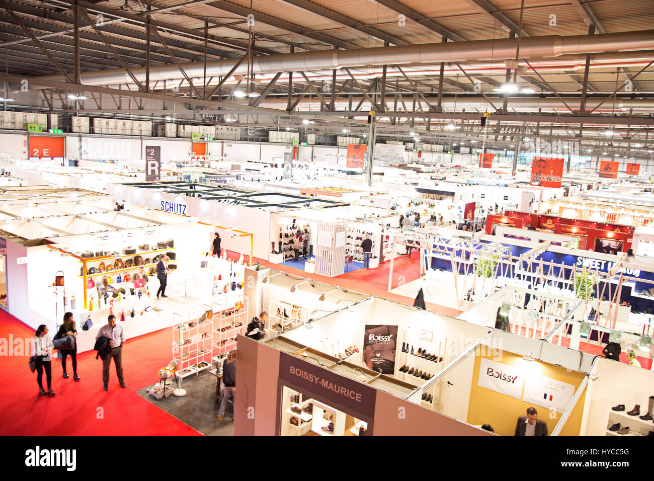 Milano the Micam footwear fair: collection of luxury branded shoes and ...