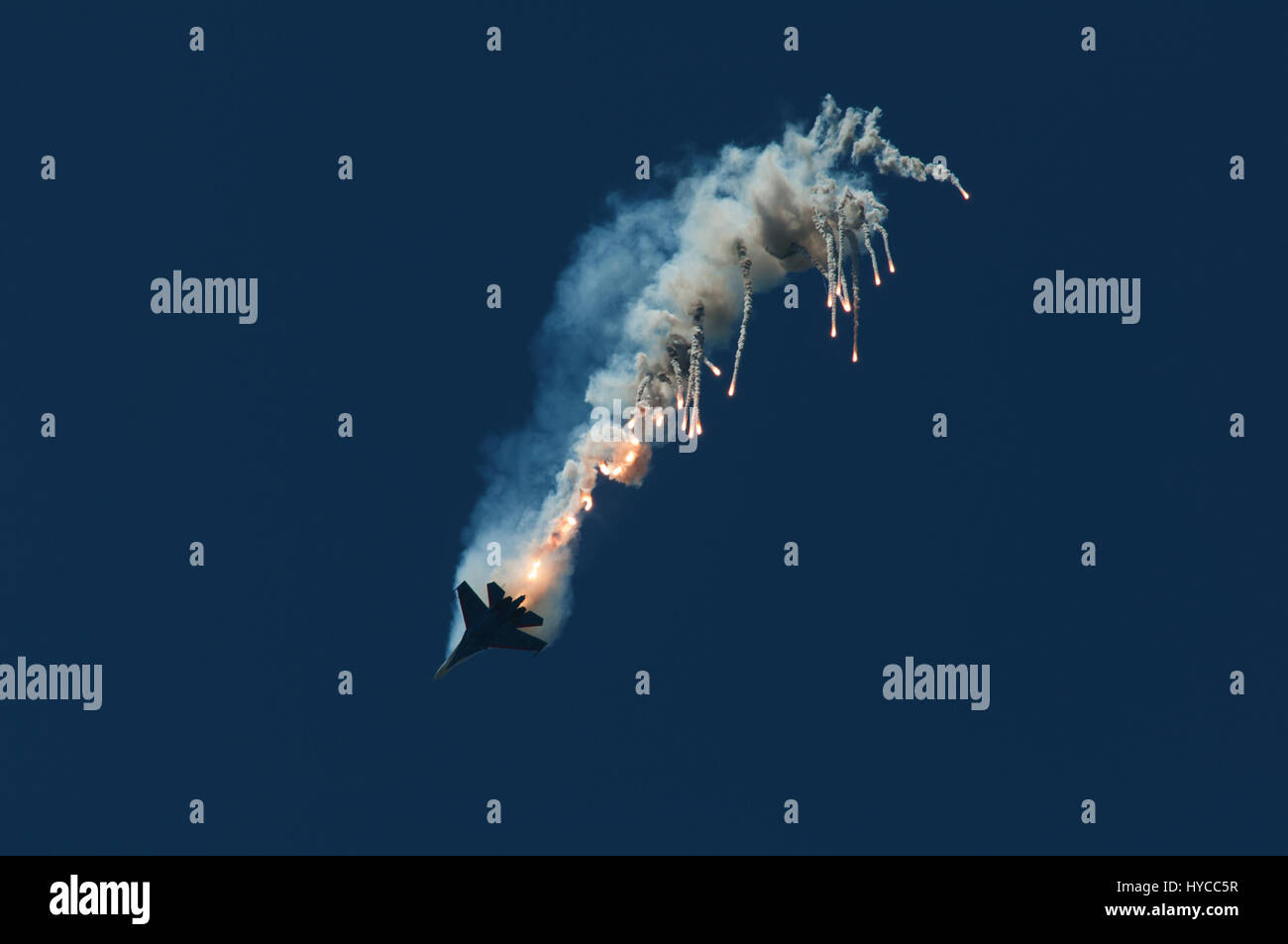 Supreme Pilotage at the Su-27, Yeisk, Russia, July 25, 2015 Stock Photo ...