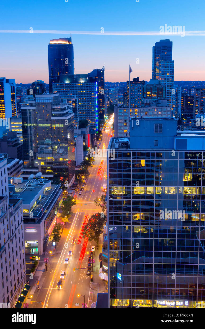 Overview of Burrard street Stock Photo - Alamy