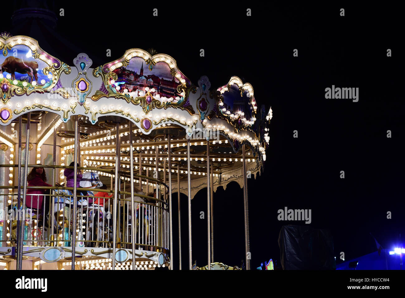 Merry go around Stock Photo - Alamy