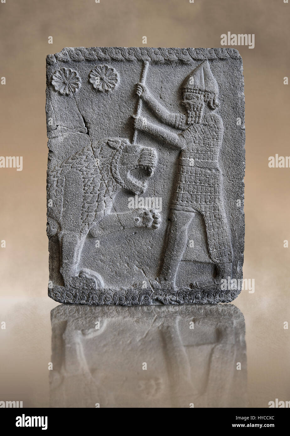 Relief depicting a lion hunt hi-res stock photography and images - Alamy