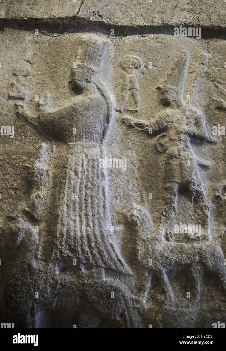 Hittite relief sculptures of Gods at the Yazilikaya Sancutary [ i.e ...