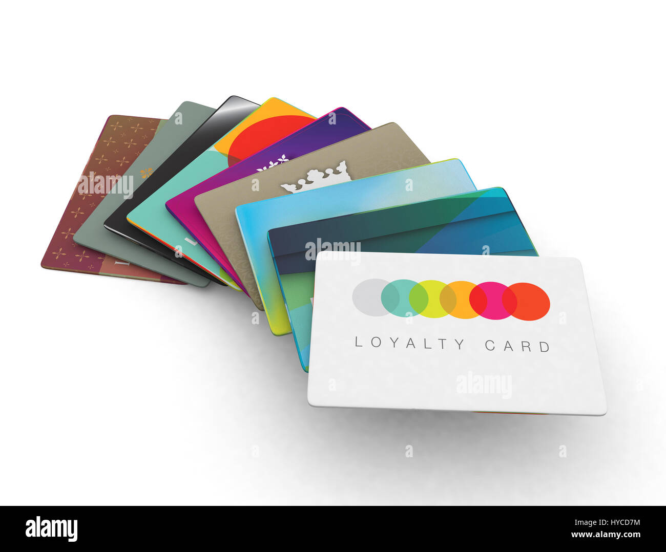 credit card loyalty scheme cards 3d render Stock Photo - Alamy