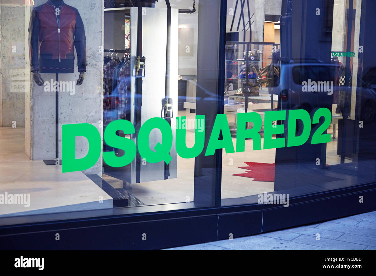 Milano new fashion district: Moschino and Dsquared luxury shop window ...