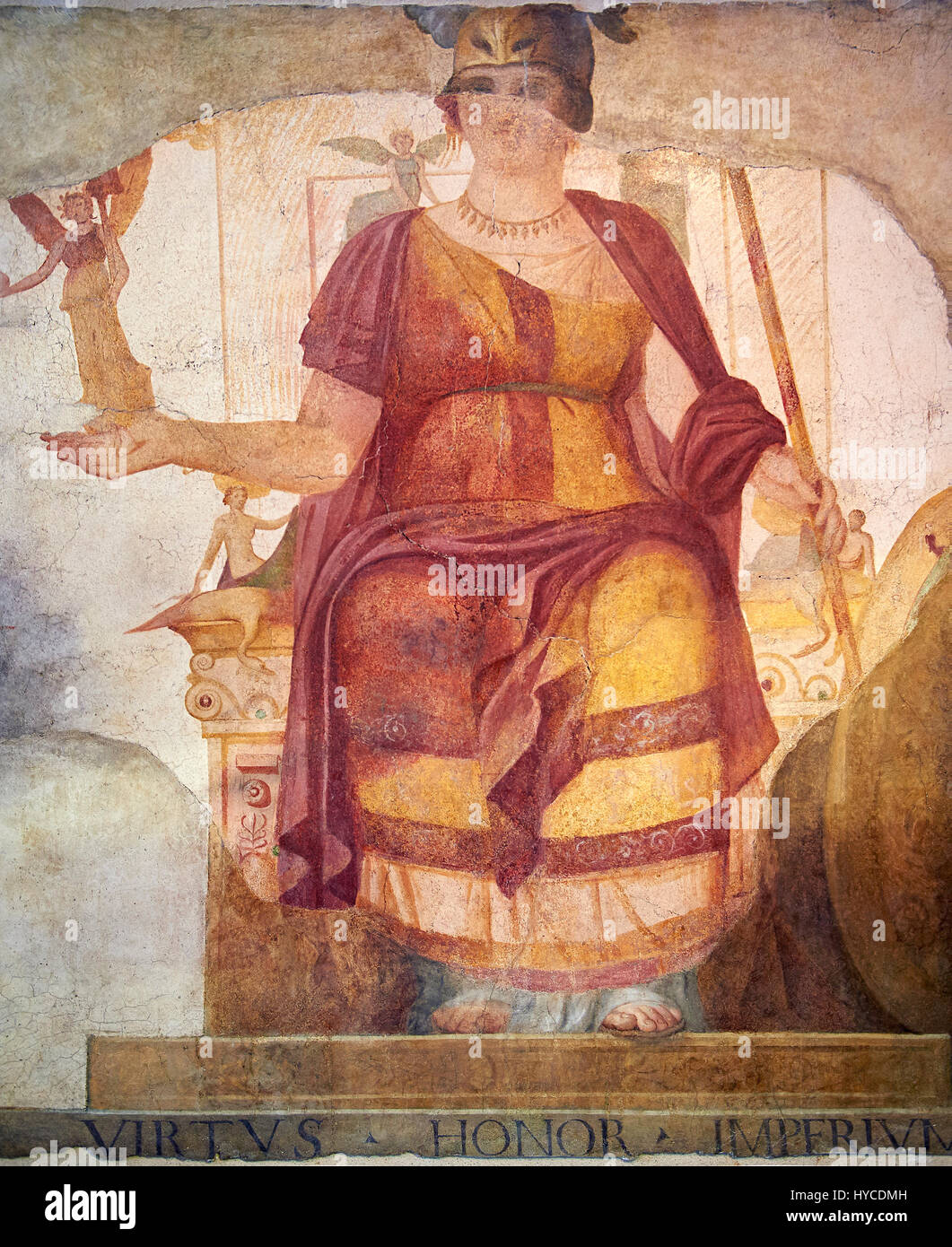 Fresco of Venus sitting restored as Roma known as the “Dea Barberini ...