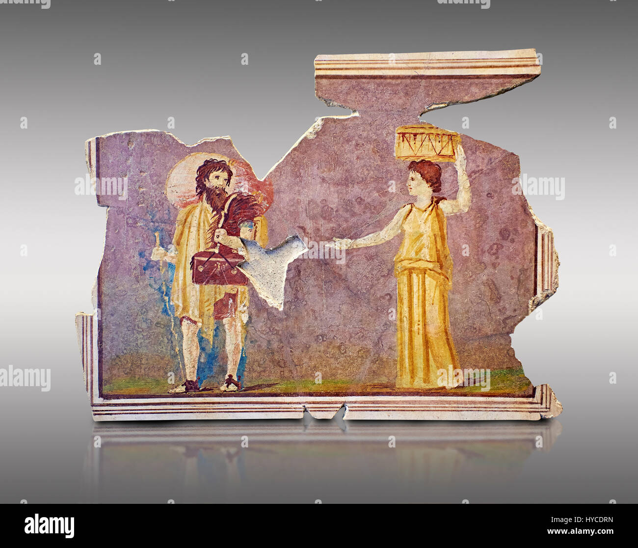 Roman fresco wall decorations from Villas of Rome. Museo Nazionale ...