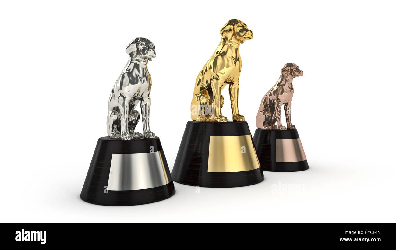 Winner dog. 3d rendering Stock Photo - Alamy