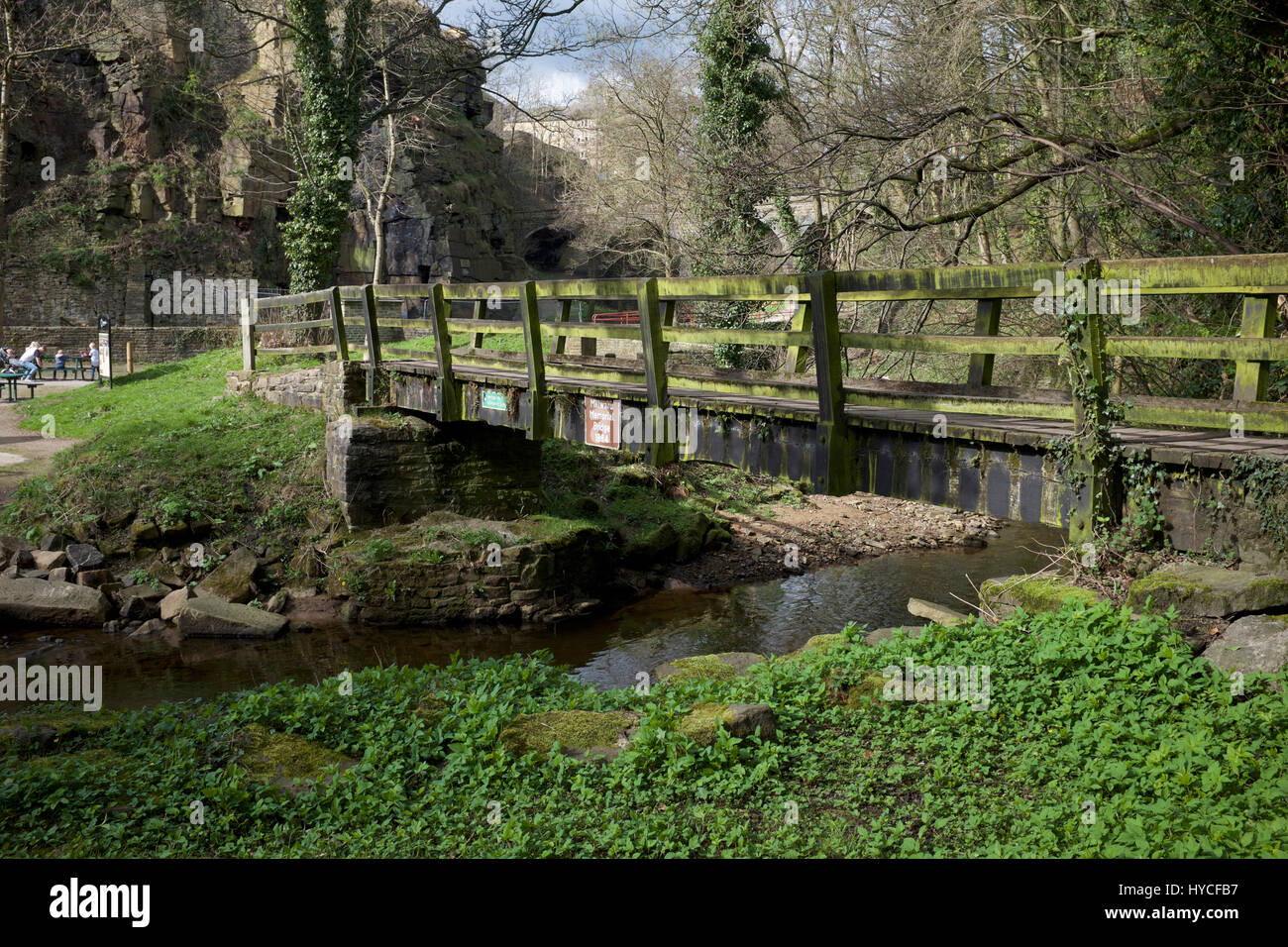 The Millward Memorial Bridge in New Mills, Derbyshire Stock Photo - Alamy