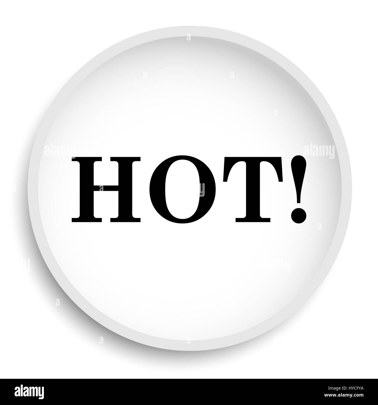 Hot icon. Hot website button on white background Stock Photo - Alamy