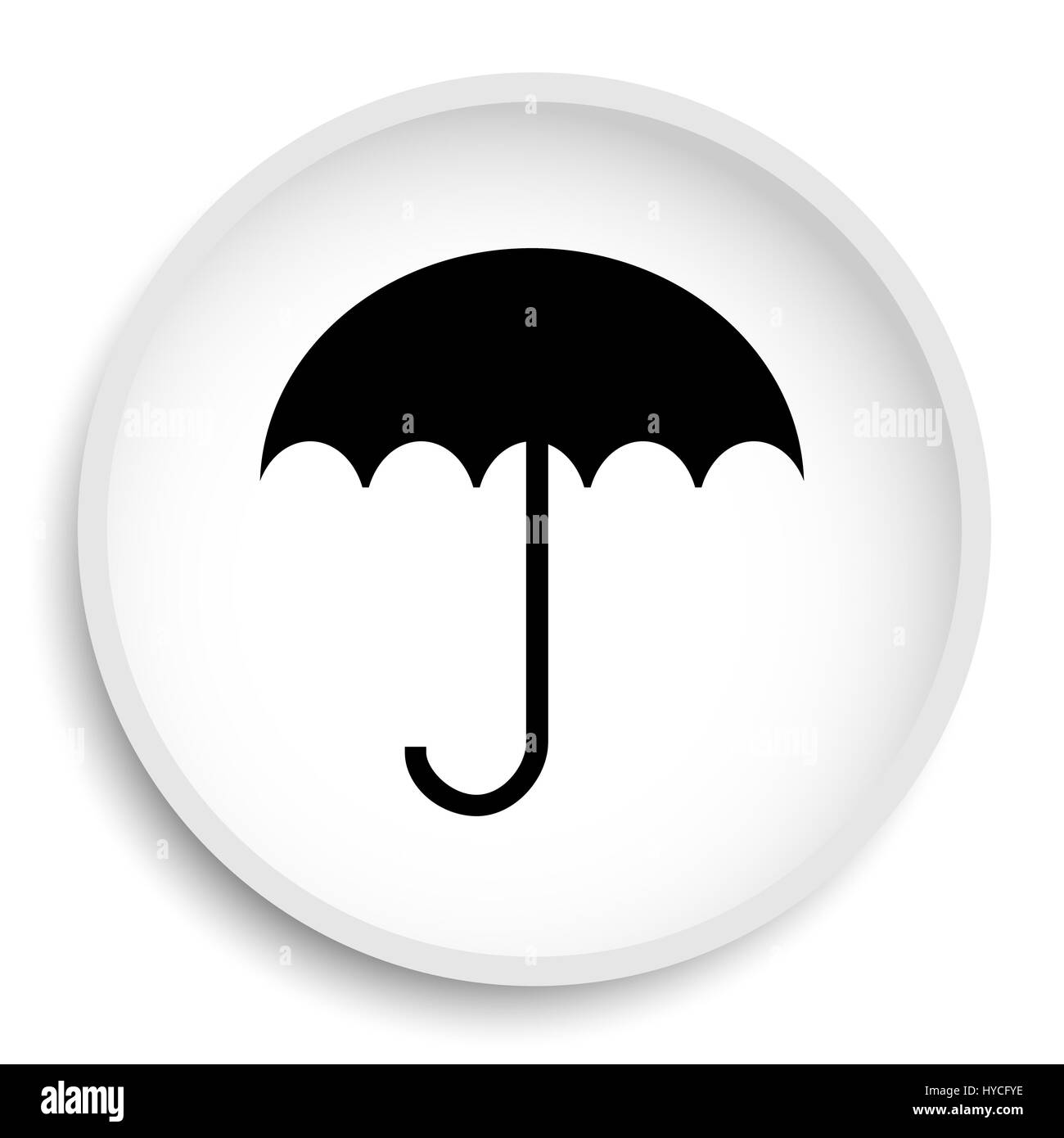 Umbrella icon. Umbrella website button on white background Stock Photo ...