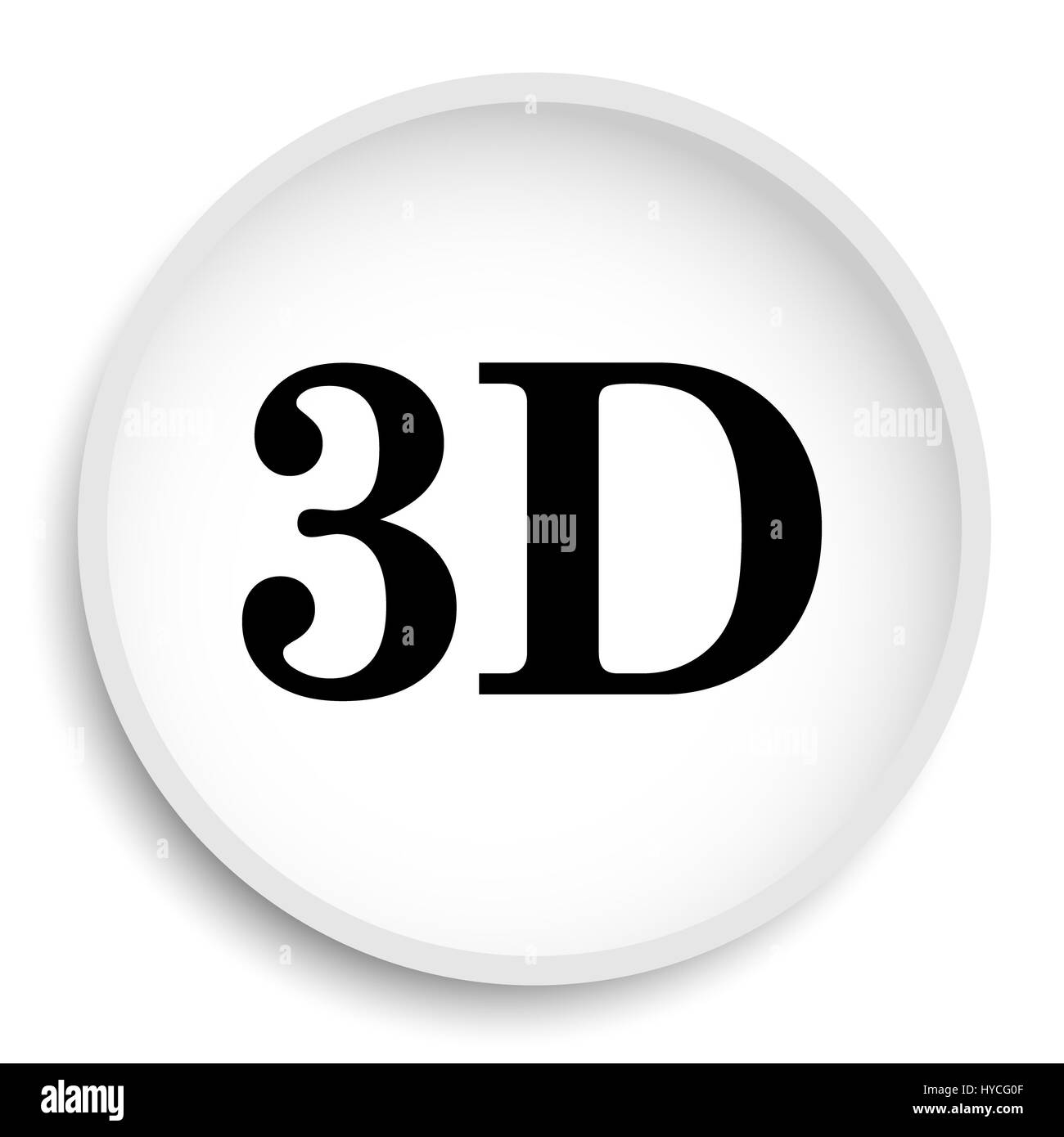 3D icon. 3D website button on white background Stock Photo - Alamy