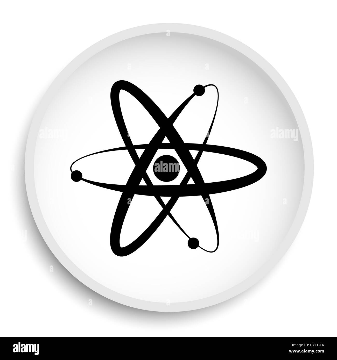 Atoms icon. Atoms website button on white background Stock Photo - Alamy