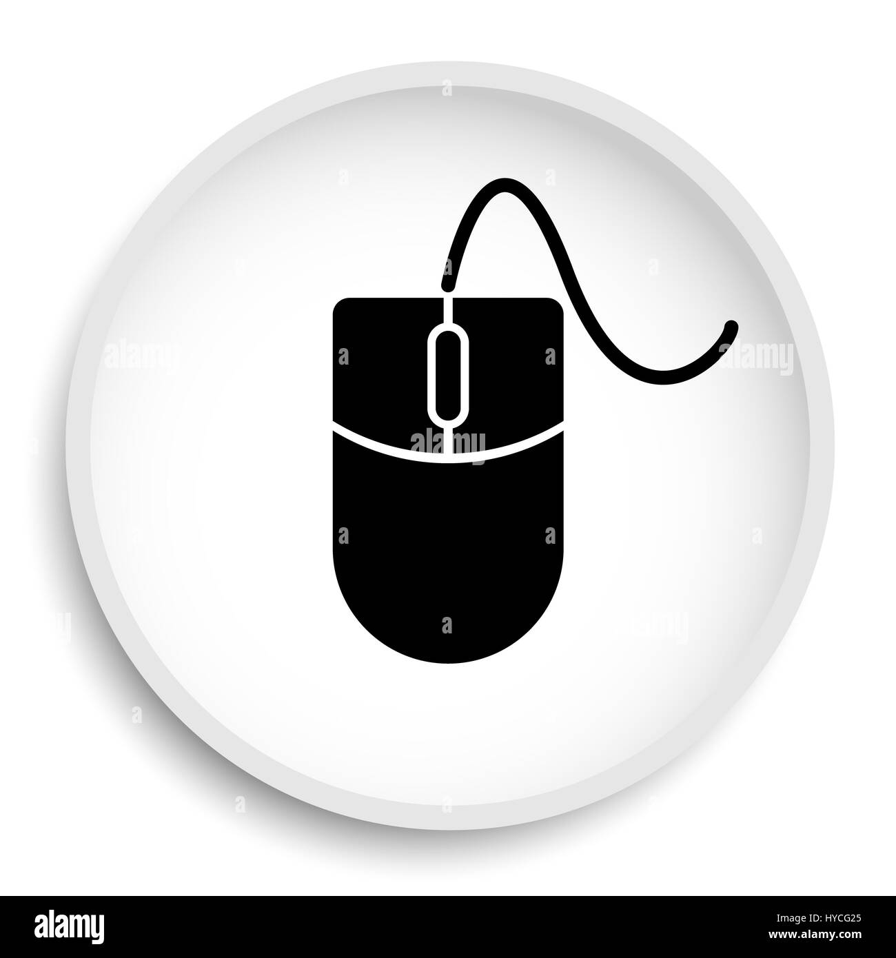 Mouse icon. Mouse website button on white background Stock Photo - Alamy