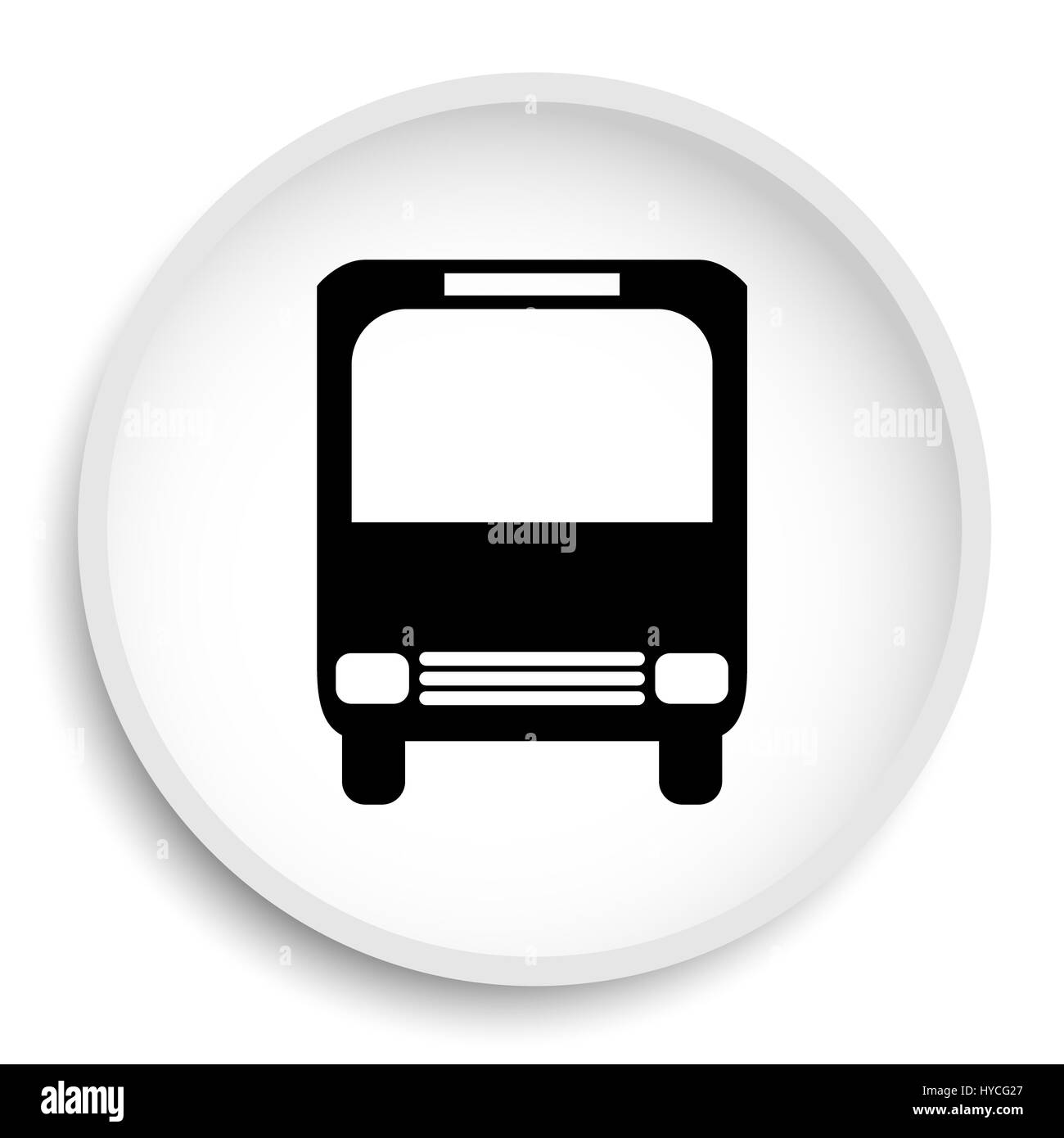 Bus icon. Bus website button on white background Stock Photo - Alamy