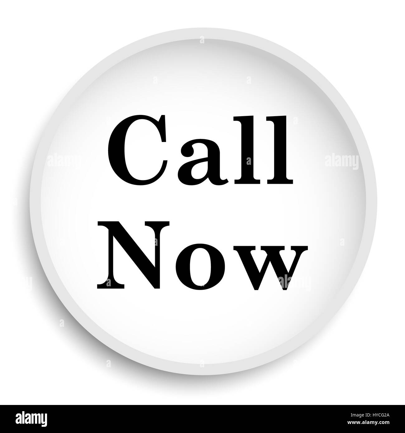 Call now icon. Call now website button on white background Stock Photo ...