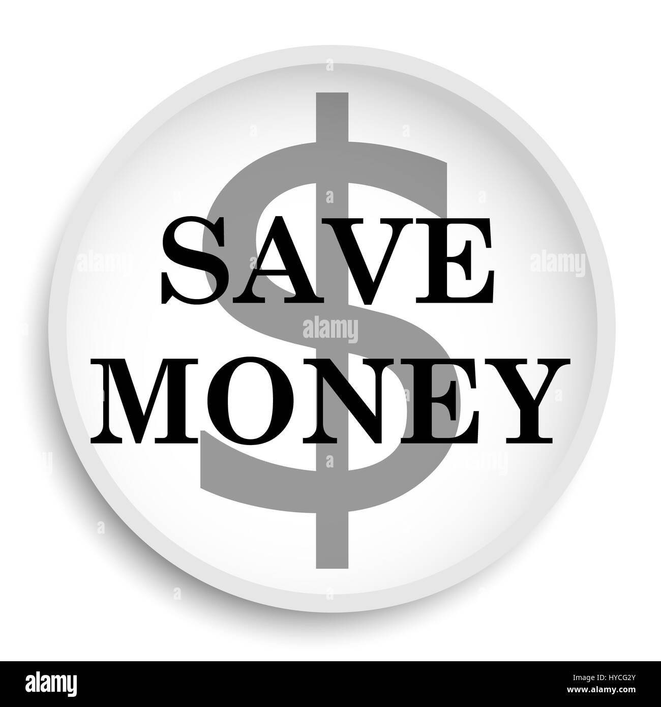 Save money icon. Save money website button on white background Stock ...