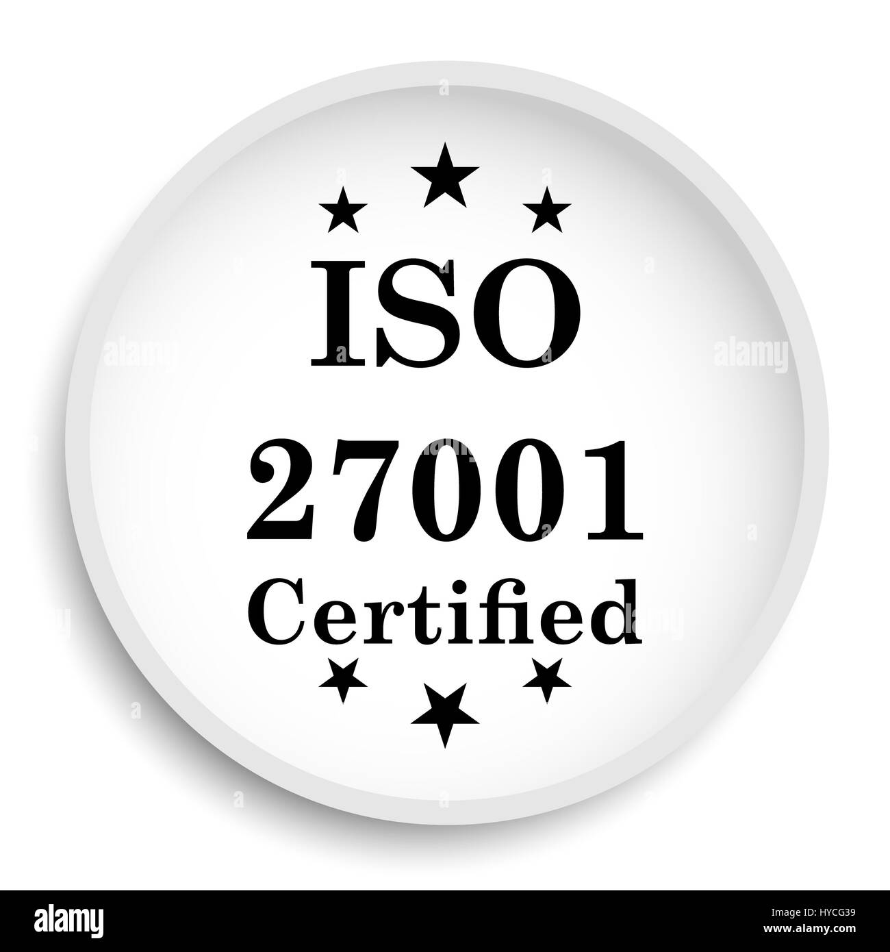 ISO 27001 icon. ISO 27001 website button on white background Stock ...