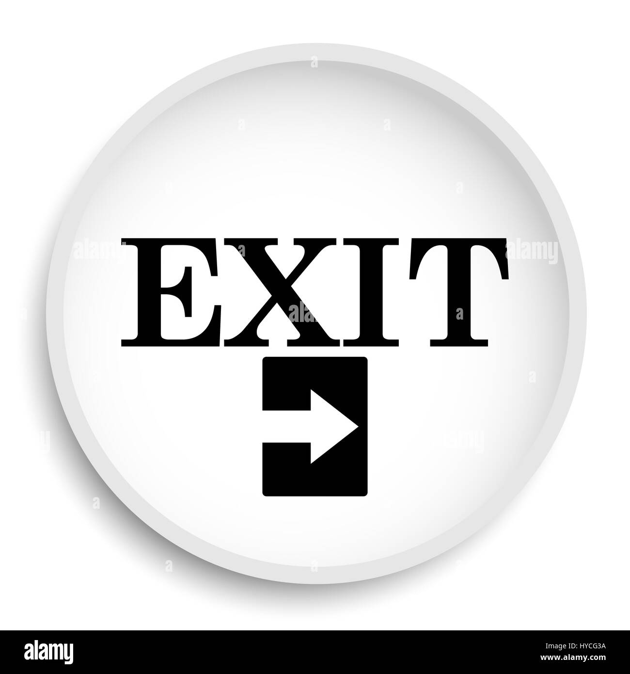 Exit icon. Exit website button on white background Stock Photo - Alamy