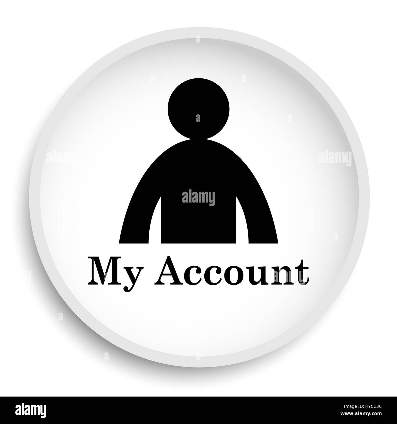 My account icon. My account website button on white background Stock ...