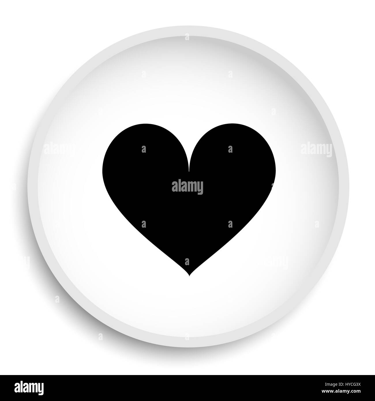 Heart icon. Heart website button on white background Stock Photo - Alamy