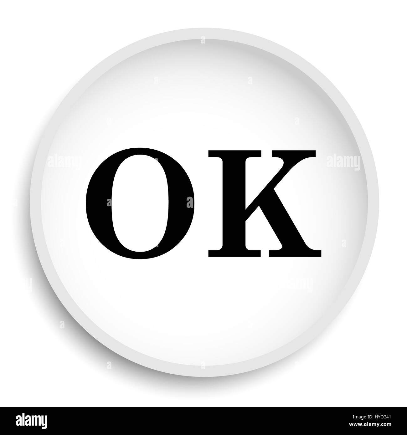 OK icon. OK website button on white background Stock Photo - Alamy