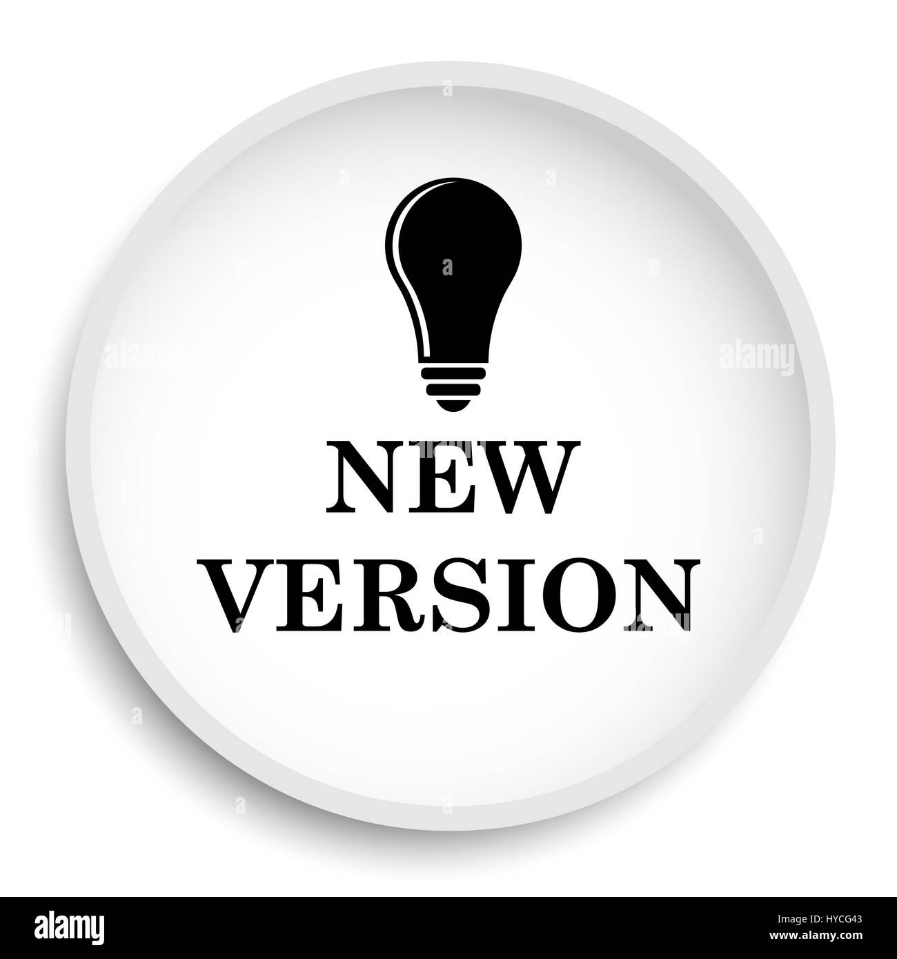 New version icon. New version website button on white background Stock ...