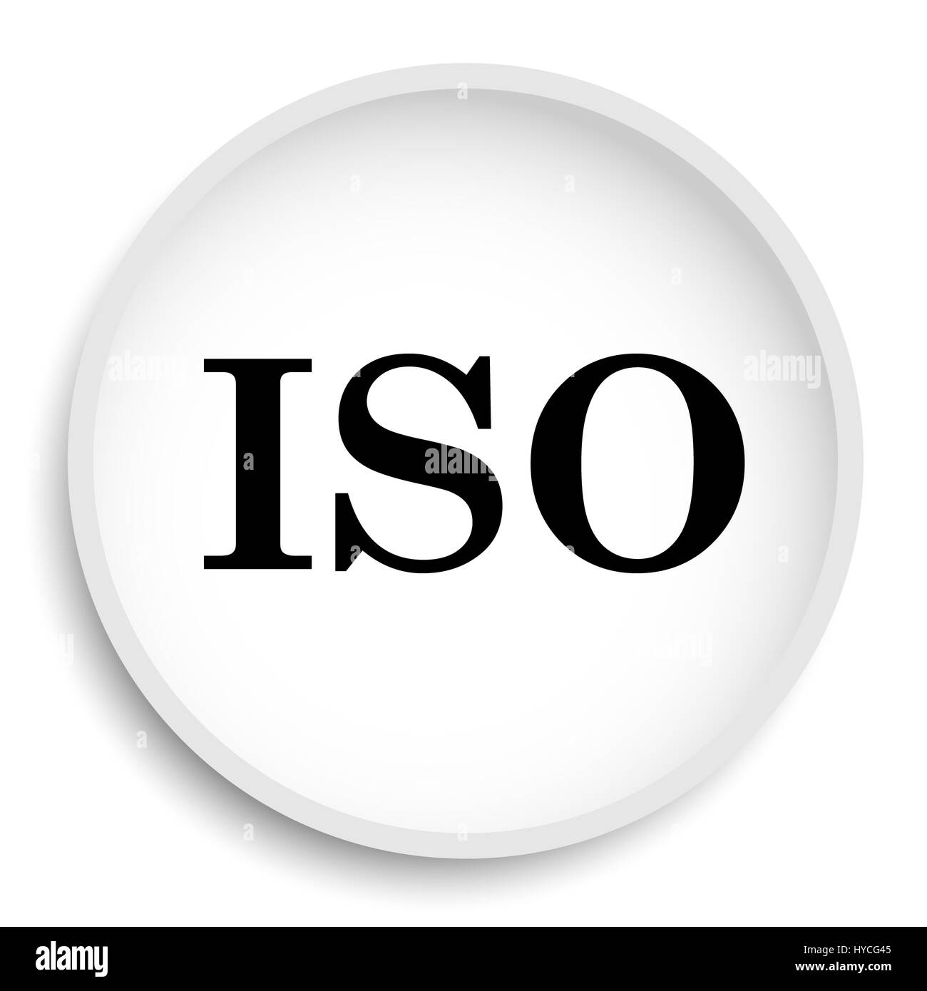 ISO icon. ISO website button on white background Stock Photo - Alamy