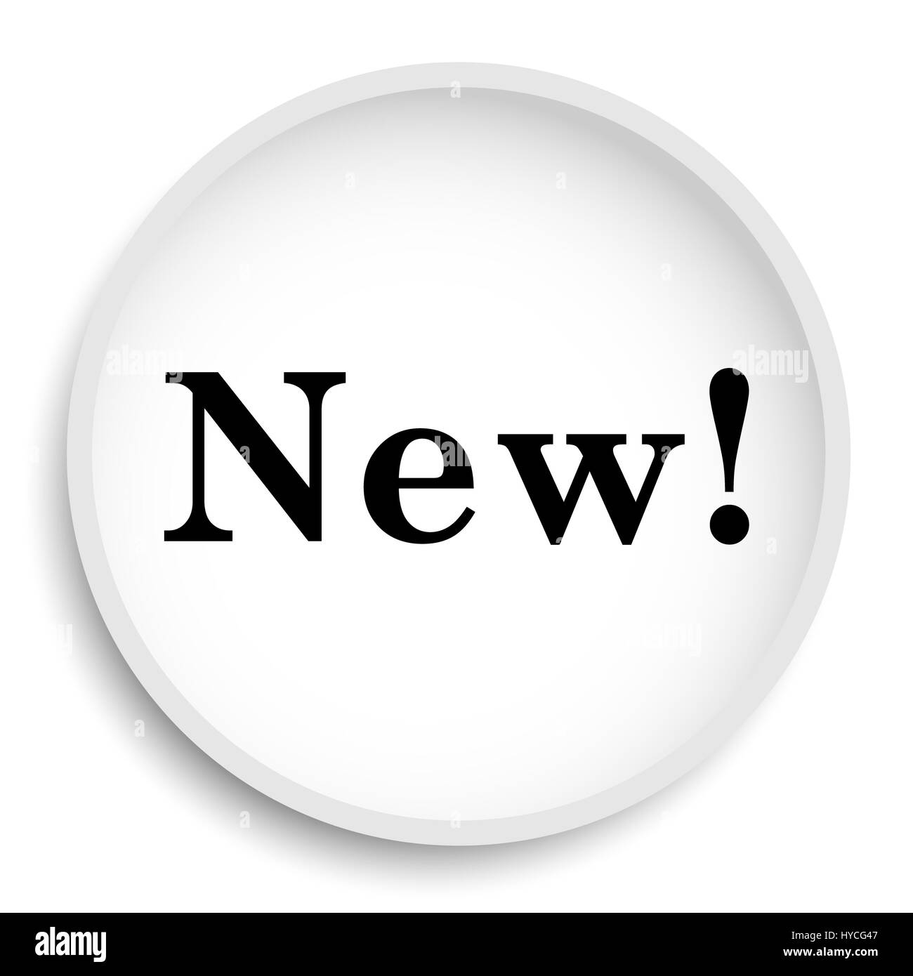 New icon. New website button on white background Stock Photo - Alamy