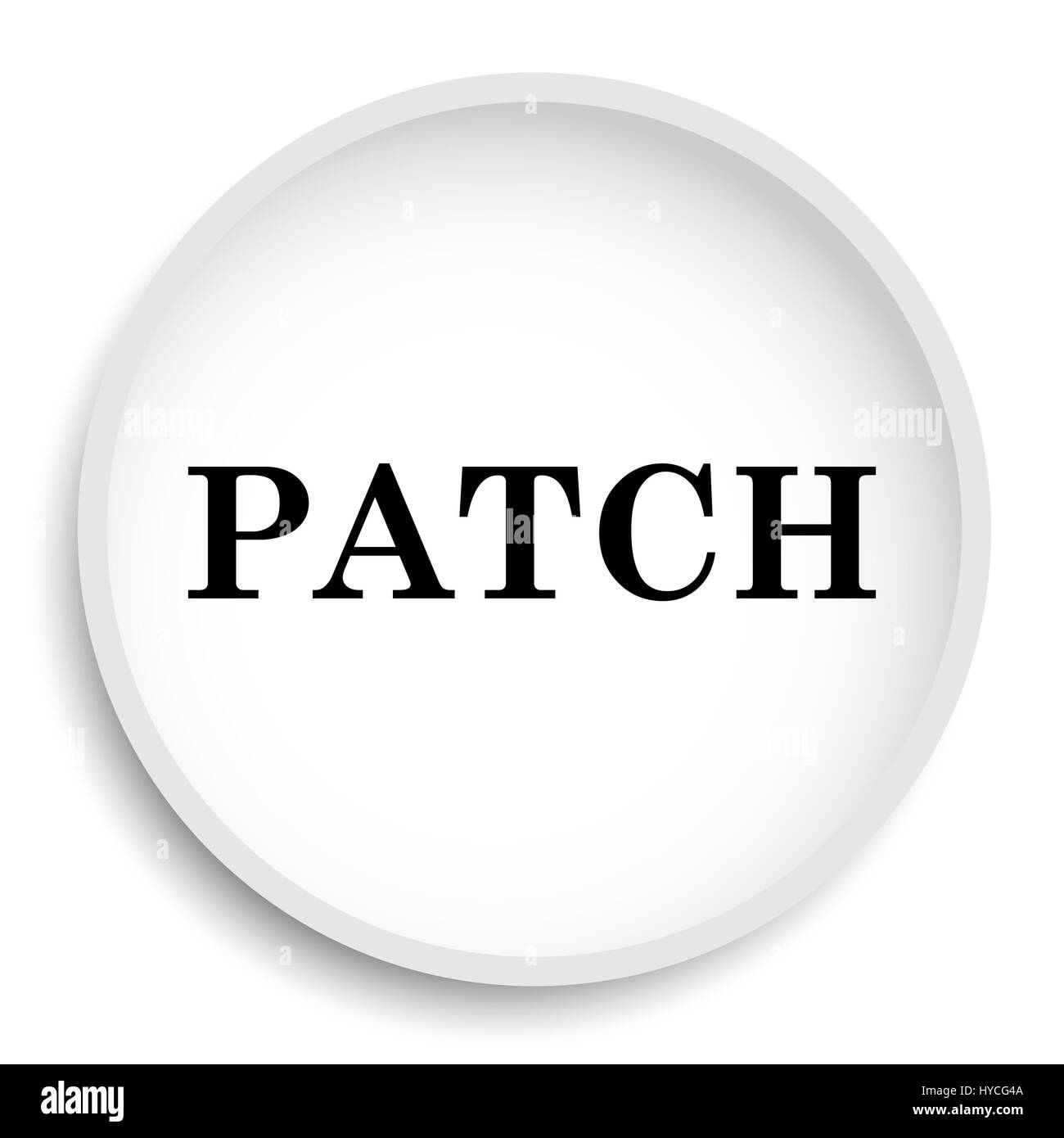 Patch icon. Patch website button on white background Stock Photo - Alamy