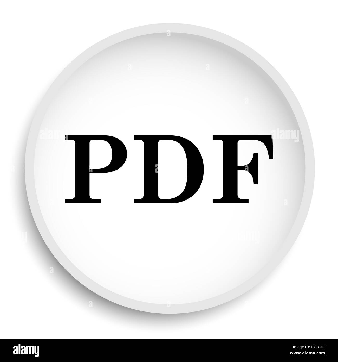 PDF icon. PDF website button on white background Stock Photo - Alamy