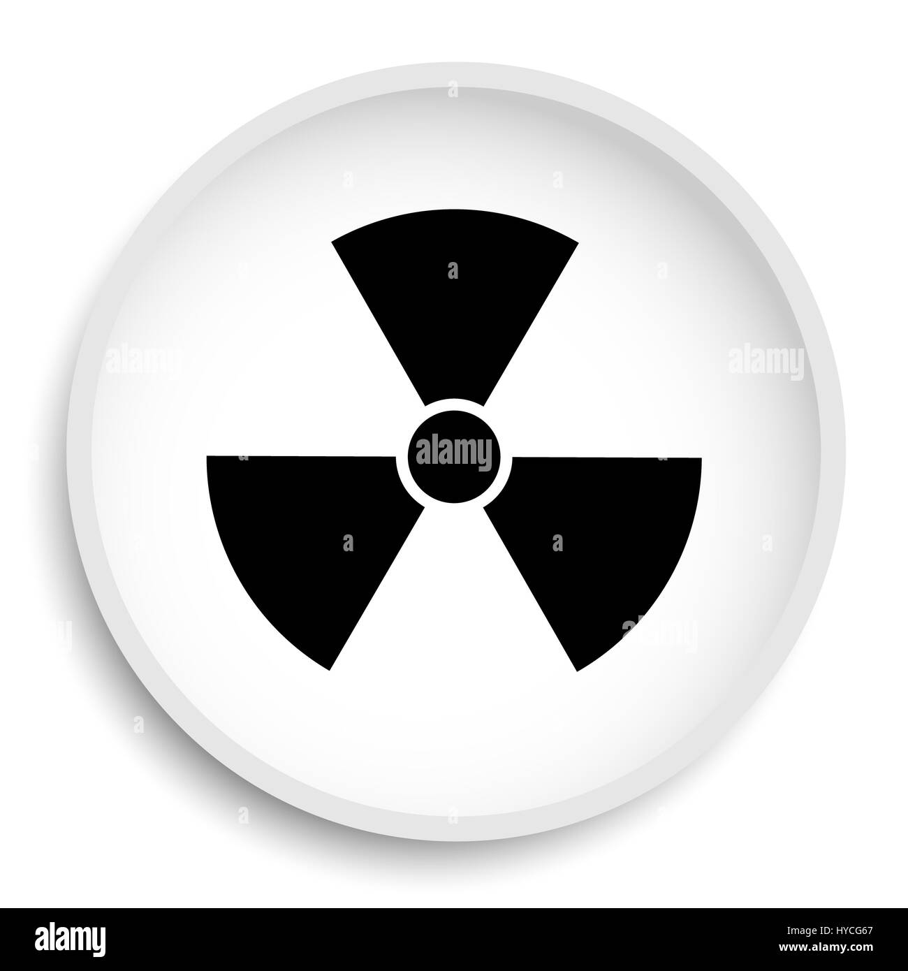 Radiation icon. Radiation website button on white background Stock ...