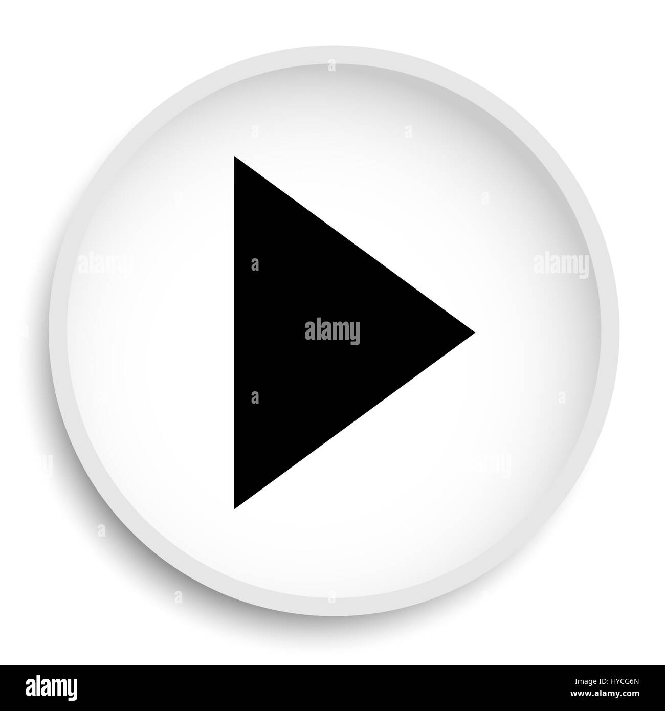 Play sign icon. Play sign website button on white background Stock ...