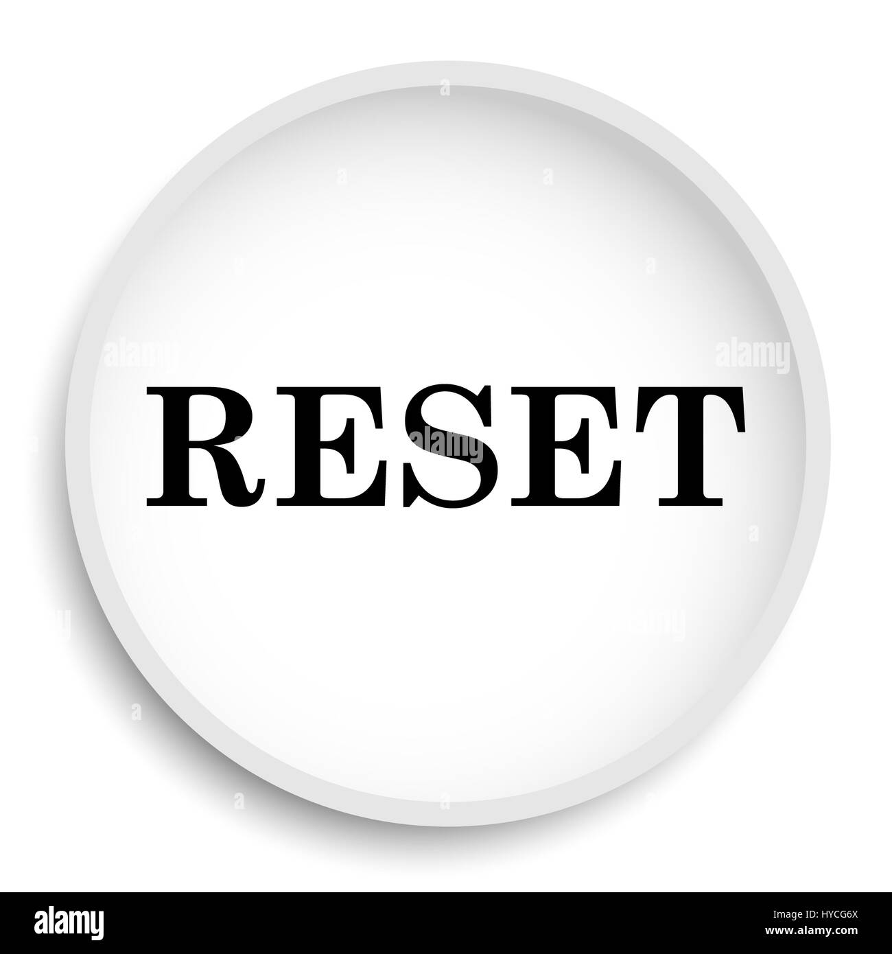 Reset icon. Reset website button on white background Stock Photo - Alamy