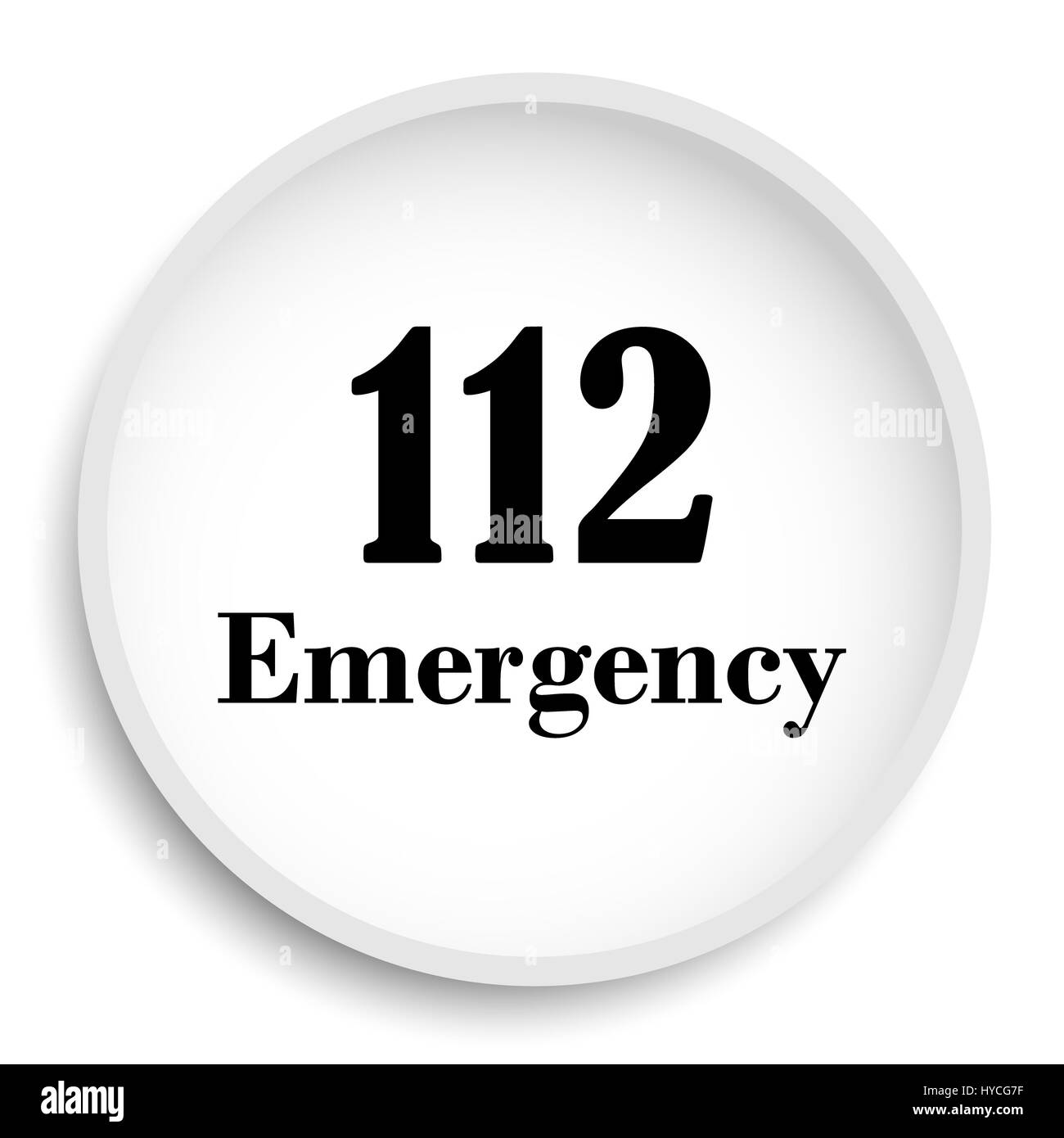112 Emergency icon. 112 Emergency website button on white background ...