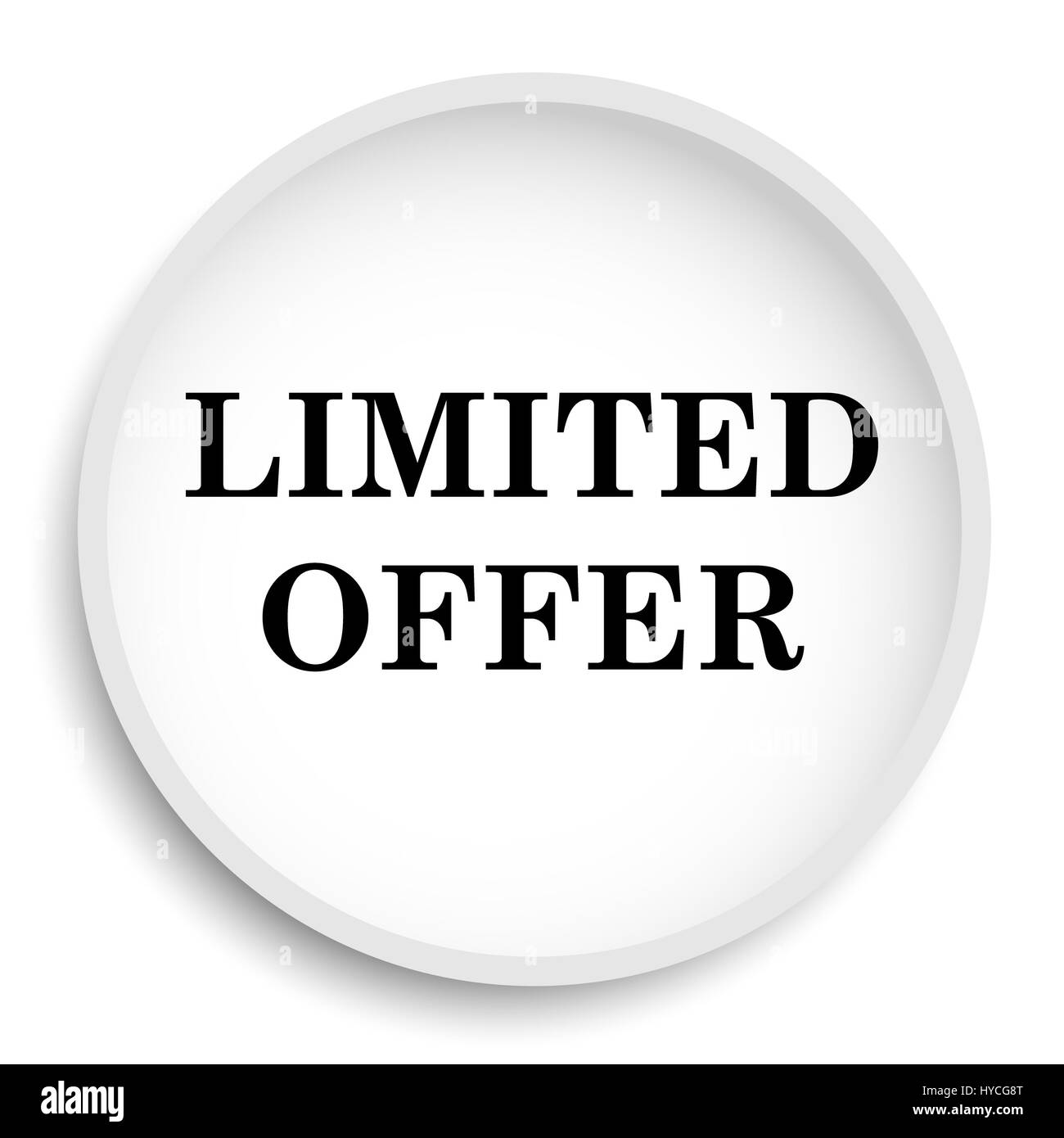 Limited offer icon. Limited offer website button on white background ...