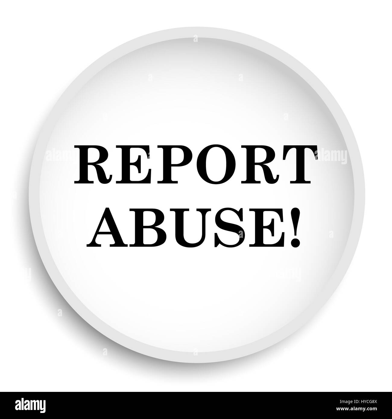 Report abuse icon. Report abuse website button on white background ...