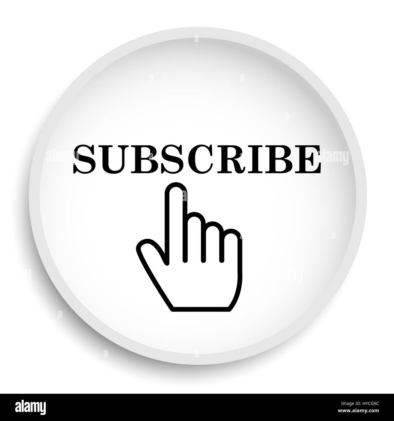 Subscribe icon. Subscribe website button on white background Stock ...