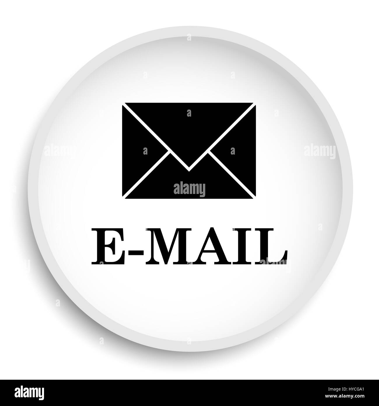 E-mail icon. E-mail website button on white background Stock Photo - Alamy