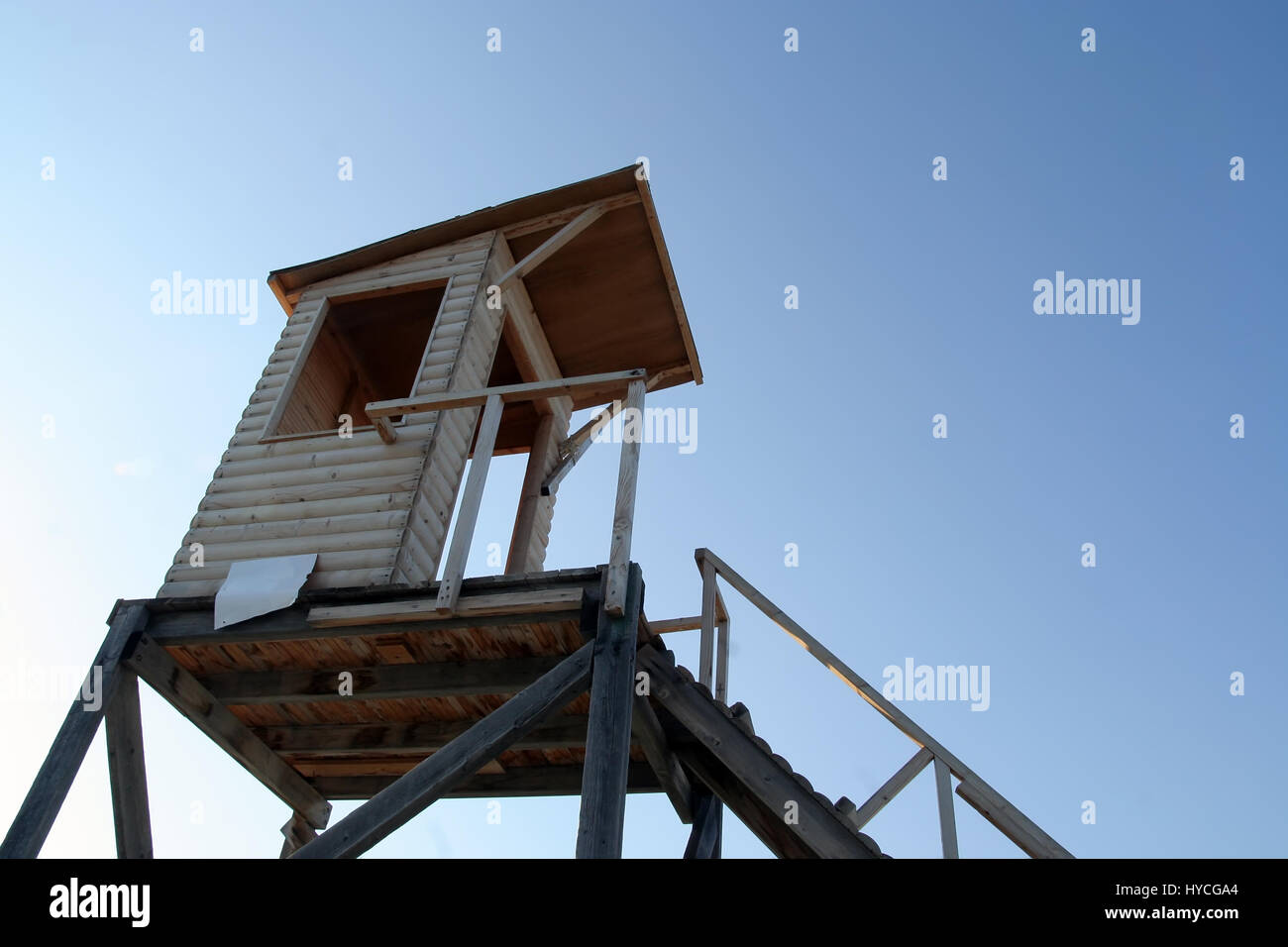Beach watch tower. Beach watchtower. Lifeguard watchtower Stock Photo ...
