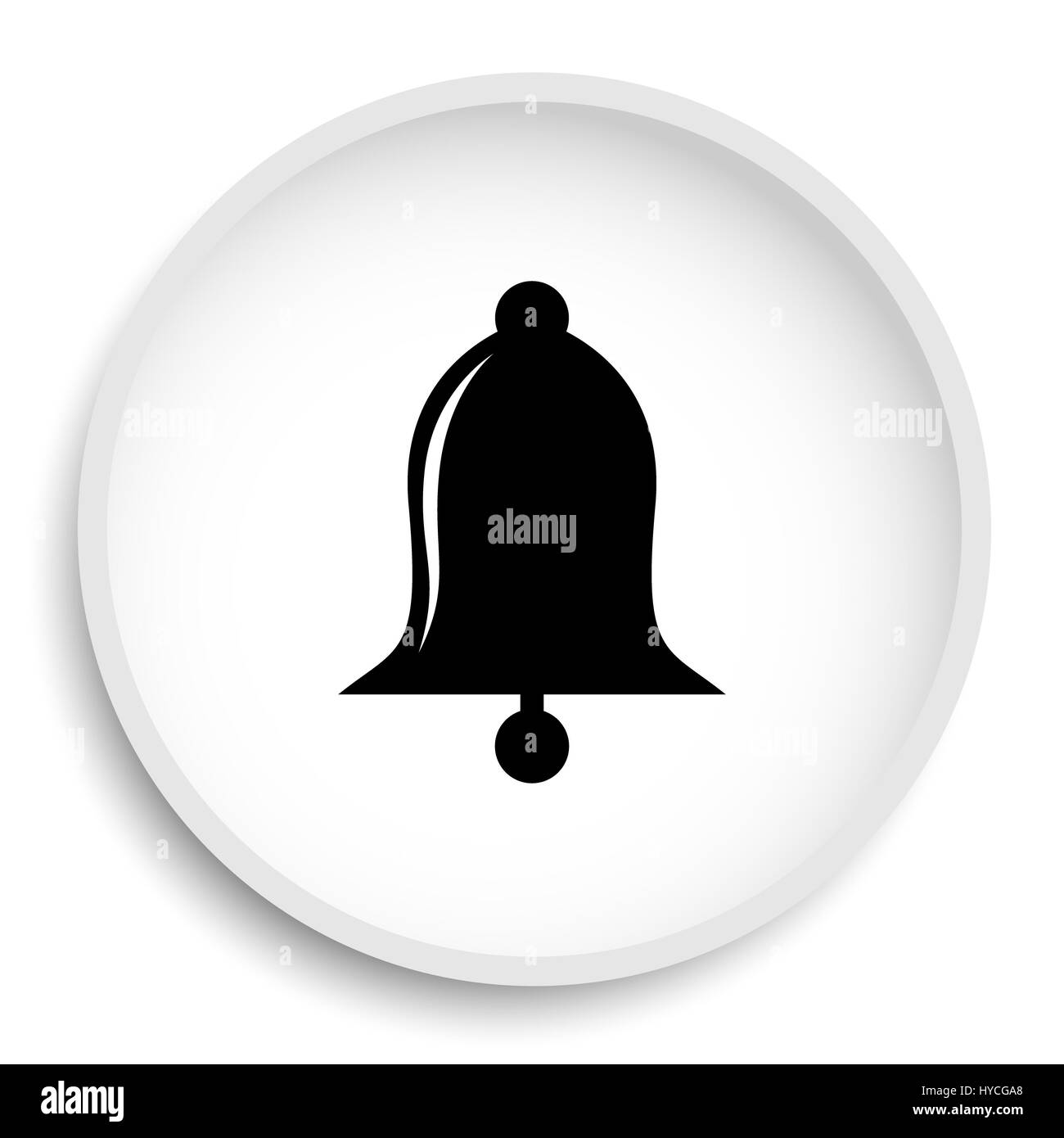 Bell icon. Bell website button on white background Stock Photo - Alamy