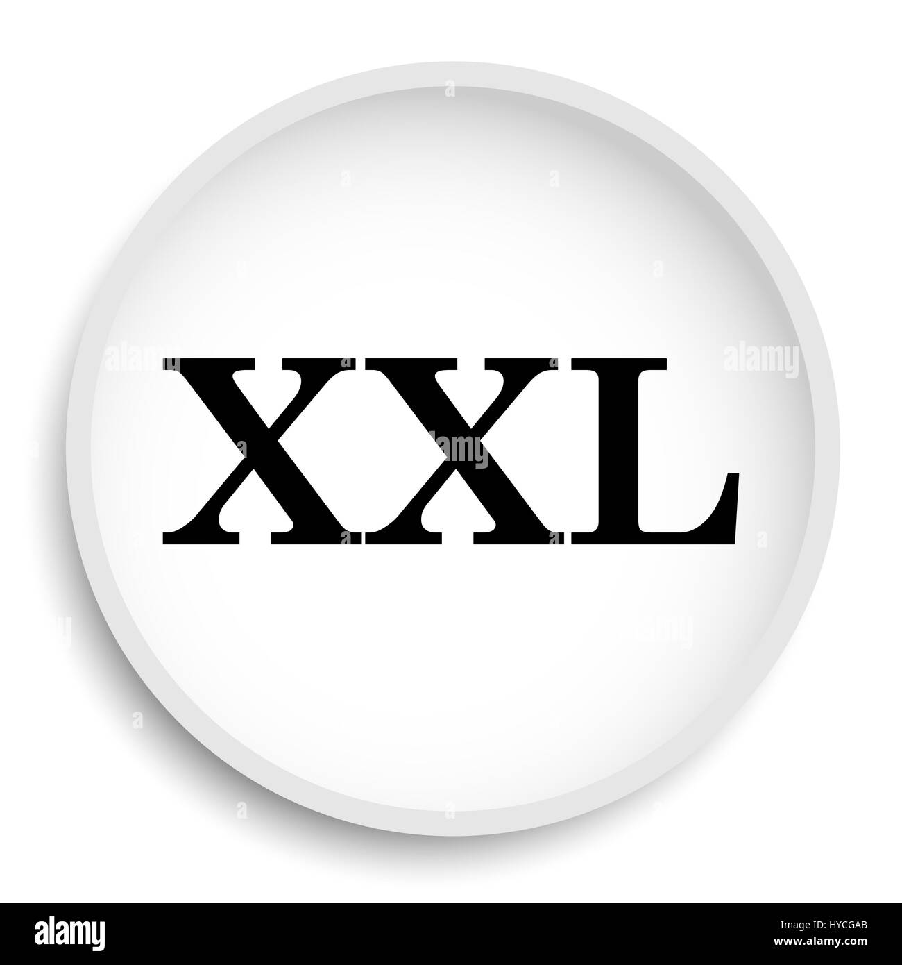 XXL icon. XXL website button on white background Stock Photo - Alamy