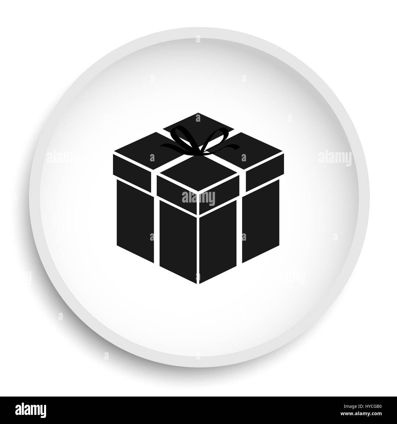 Gift icon. Gift website button on white background Stock Photo - Alamy